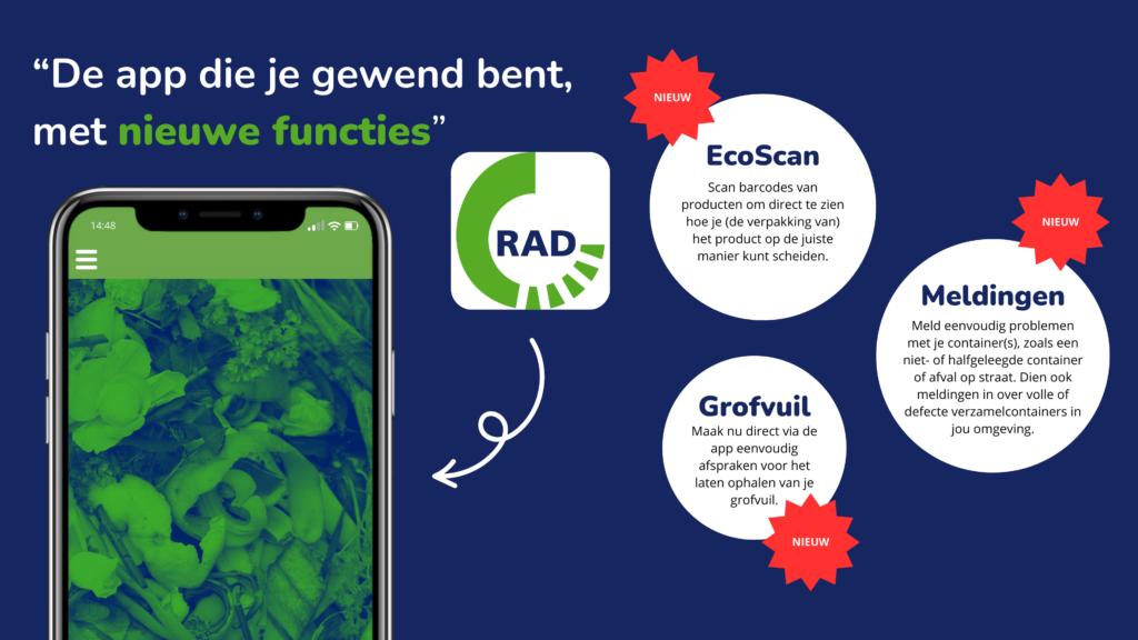 Nieuwe functies RAD-app maken afval scheiden makkelijker - RAD